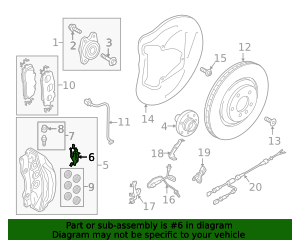 2018-2023 Audi Disc Brake Anti-Rattle Clip 80A-615-269 | Audi USA Parts