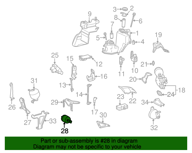 220-320-04-15 - Suspension Self-Leveling Unit Accumulator 2000-2006 ...