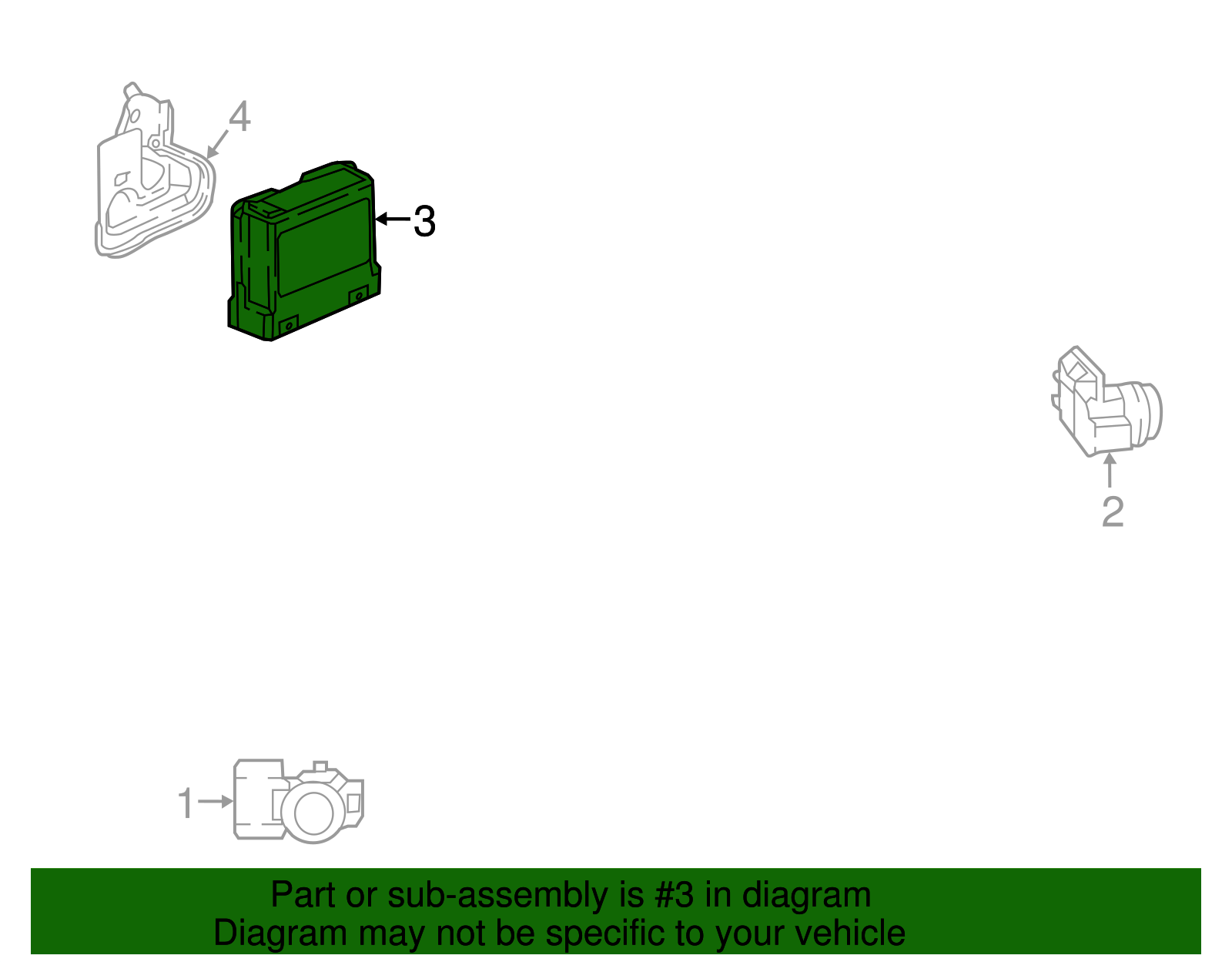 39670-TVA-A02 - 2018-2020 Honda Accord - Sensor Unit Parking | Genuine ...