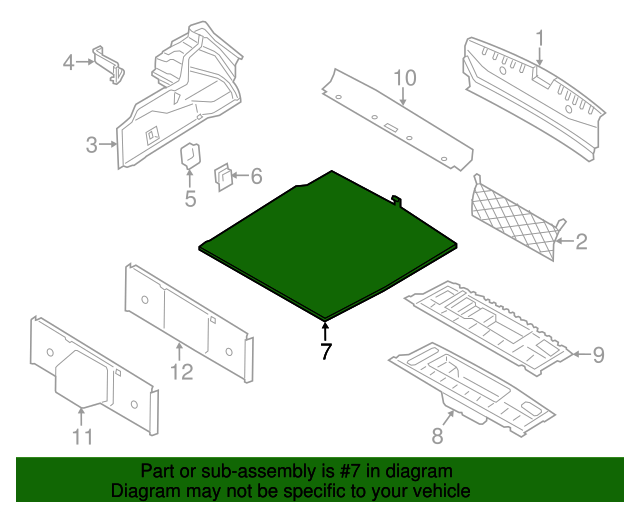 Genuine BMW 51-47-7-224-799 | Trunk Mat | FREE Shipping on Most Orders ...