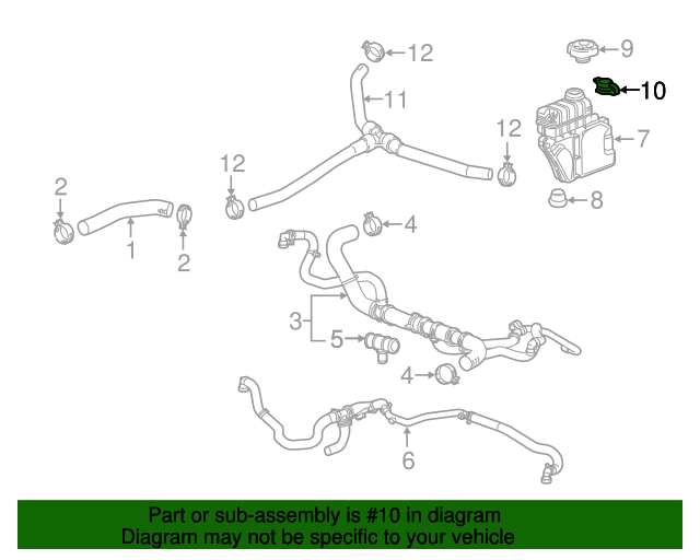 2013-2021 GM Engine Coolant Recovery Tank Cap 22799348 | GMPartsDirect.com