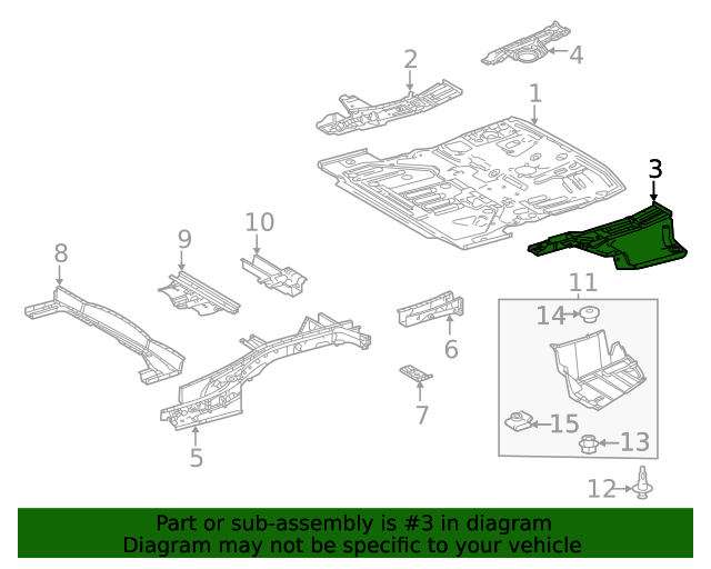 2020-2023 Toyota Highlander Side Panel 58306-0E080 | Toyota San Diego Parts