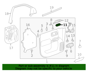 2020-2024 GM Black Front Side Door Window Control Switch 84731703 GM ...