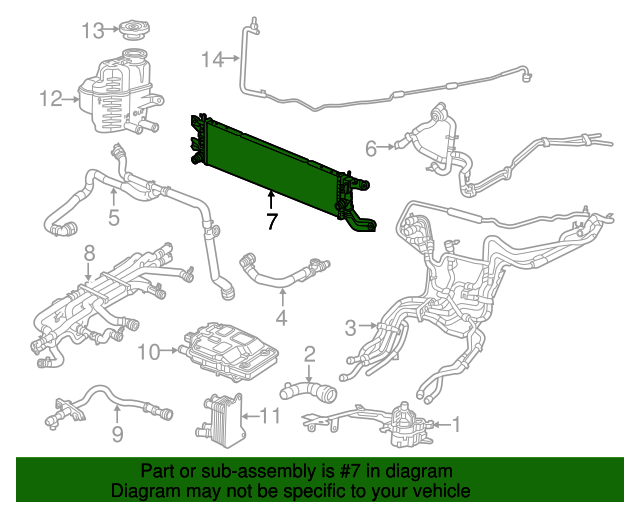 2017-2021 Chrysler Pacifica Battery Radiator 68510722aa | TascaParts.com