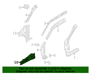 2022-2024 Mitsubishi Apron Reinforced 5230J615 | Mitsubishi Parts Warehouse
