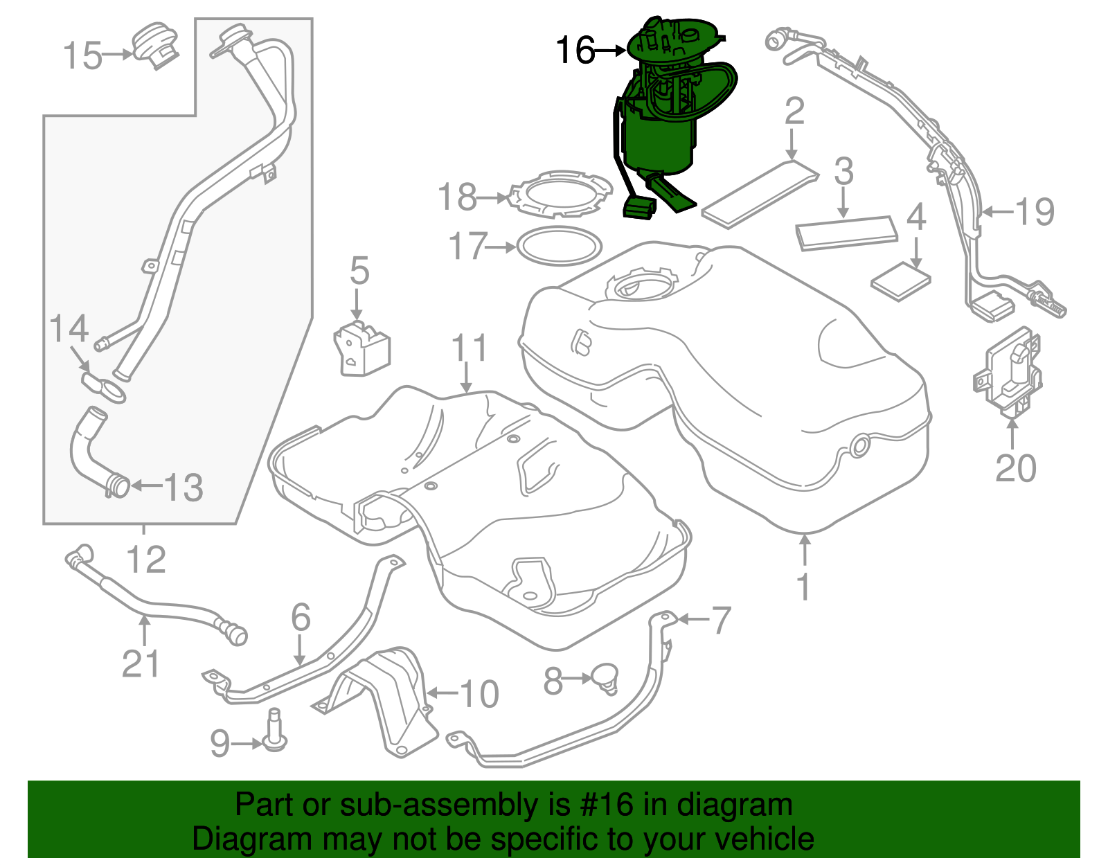 2015-2024 Land Rover Discovery Sport Fuel Pump LR065230 | OEM Parts Online