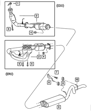 2001-2006 Jeep OEM NEW Mopar 2001-06 Jeep Wrangler Front Pipe Manifold ...
