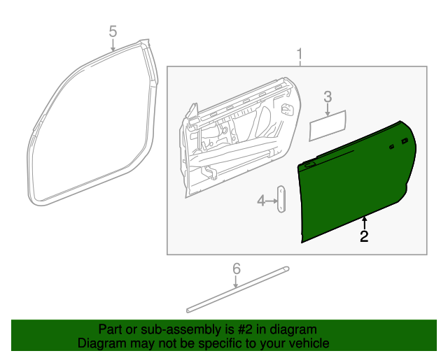 2010-2015 Chevrolet Camaro Driver Side Front Door Outer Panel 92242164 ...