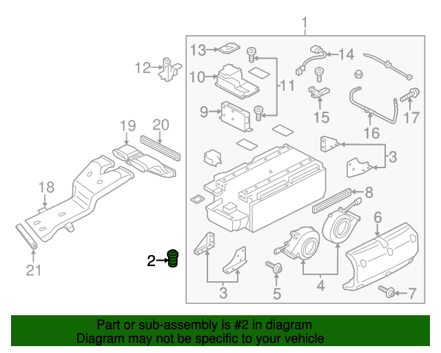 7P0-972-982-DH - Drive Motor Battery Pack Connector 2011-2015 ...