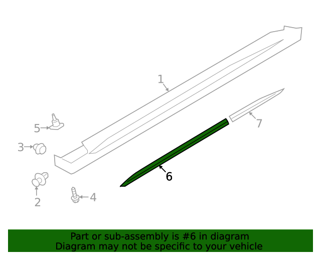 2018-2022 Mitsubishi Outlander PHEV Front Molding 6512A993 | Mitsubishi ...