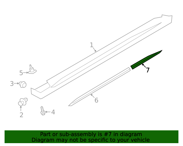 2018-2022 Mitsubishi Outlander PHEV Rear Molding 6512A995 | Auto Parts