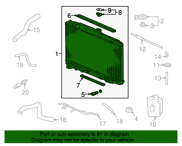 2003-2006 Acura MDX Radiator 19010-RDJ-A52 | OEM Parts Online