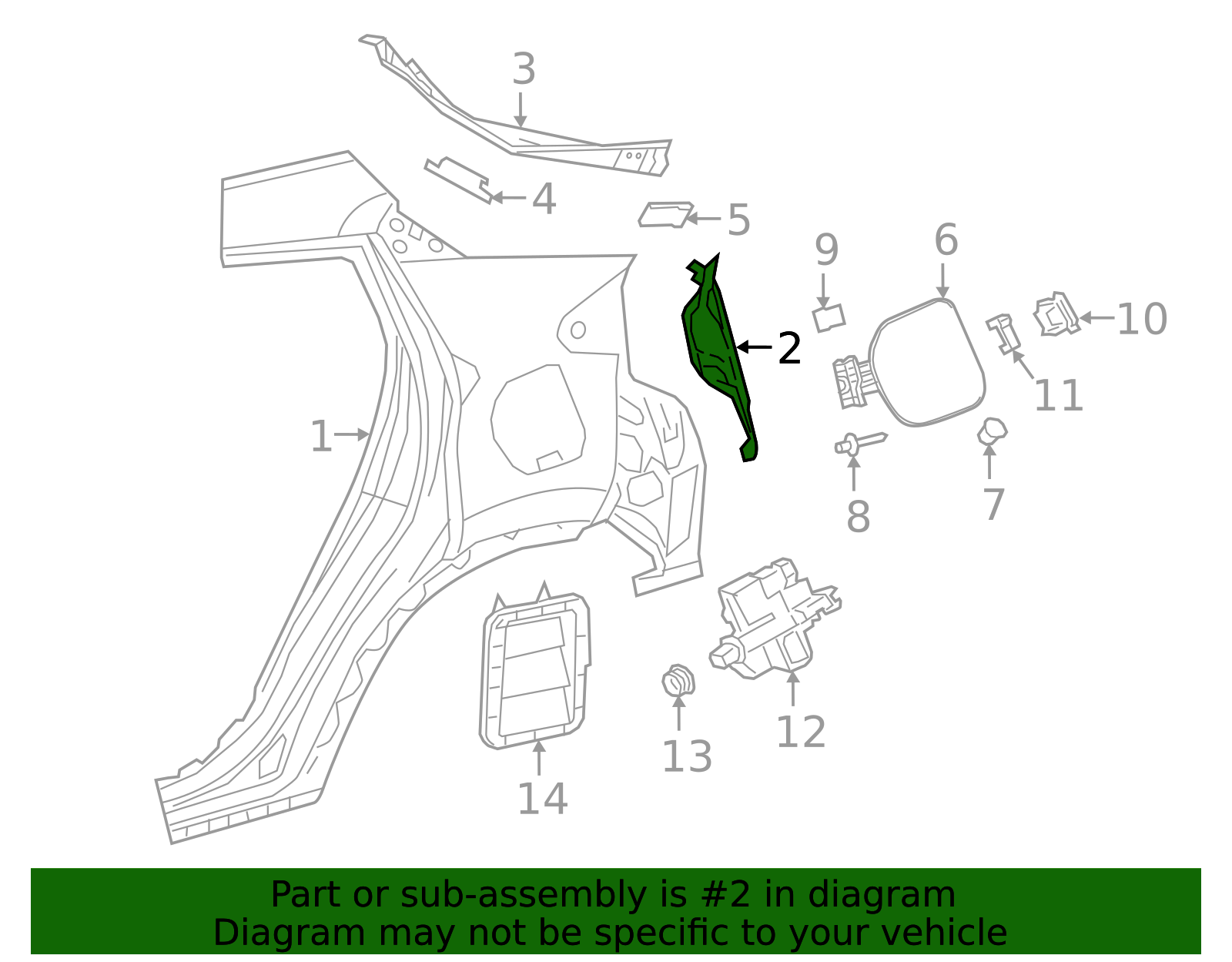 Genuine Toyota Trough part# 61622-10050 for 2018-2022 Toyota C-HR ...
