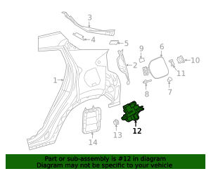 2018-2022 Toyota C-HR Lock Actuator 77030-F4010 | Toyota Parts