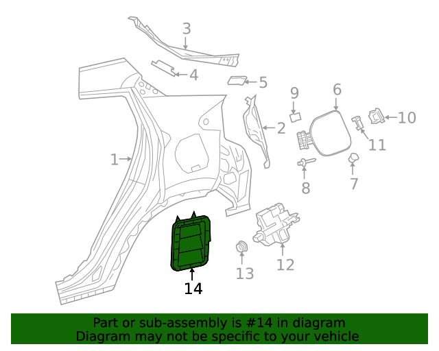 62940-16060 - Quarter Panel Vent - 2004-2022 Toyota | OEM Genuine ...