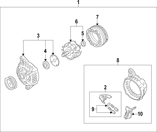 2009-2023 Nissan Voltage Regulator 23215-JF01A | QuirkParts