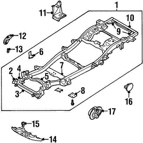 Frame & Components for 1999 Isuzu VehiCROSS | Isuzu Parts Center