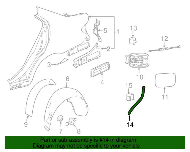 204-639-14-94 - Drain Hose 2008-2018 Mercedes-Benz | Mercedes-Benz USA ...
