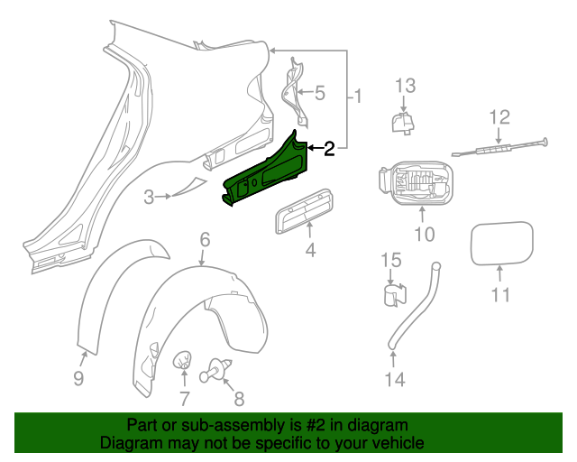 2008-2015 Mercedes-Benz Quarter Panel Extension 204-630-06-60 ...