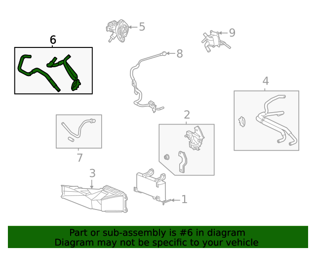 2020-2024 Toyota Automatic Transmission Oil Cooler Hose Assembly 32930 ...