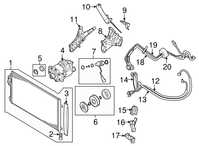 2008-2015 Volvo A/C Compressor 36050840 | TascaParts.com
