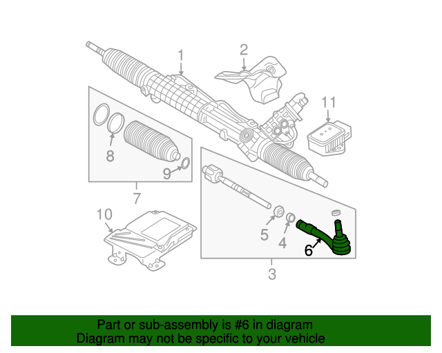 32106776946 - 2002-2010 BMW Outer Tie Rod (32-10-6-776-946) | BMW of ...