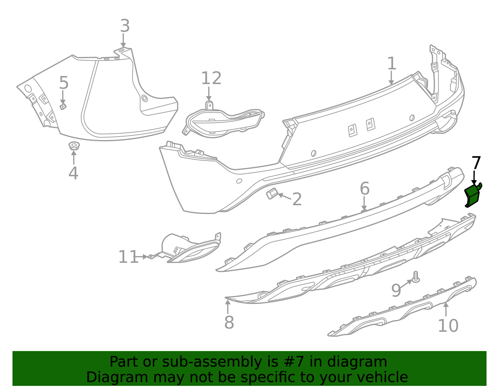 2021-2023 Chevrolet Trailblazer Rear Bumper Cover Tow Eye Access Hole ...