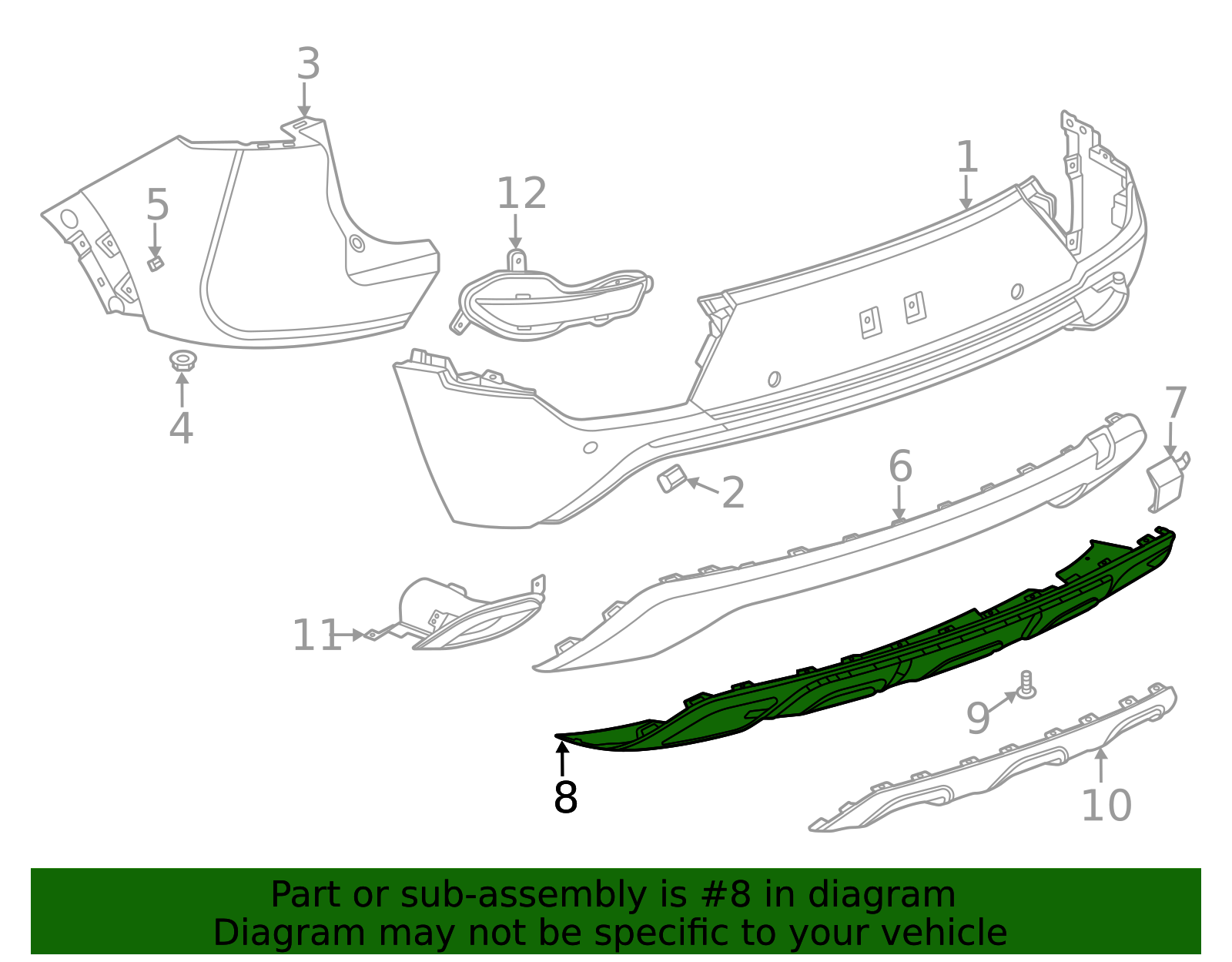 2021-2023 Chevrolet Trailblazer Rear Bumper Valance Panel 42751026 ...