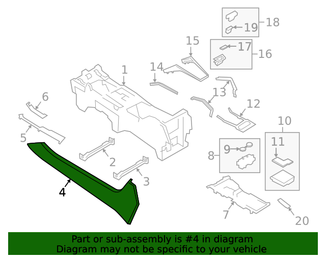 2019-2024 Porsche Cayenne Side Cover 9Y0-863-303-A-OS1 | Porsche Marin