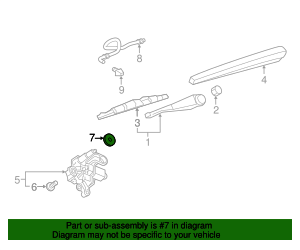 2017-2025 GM Rear Window Wiper Motor Grommet 96845654 GM ...