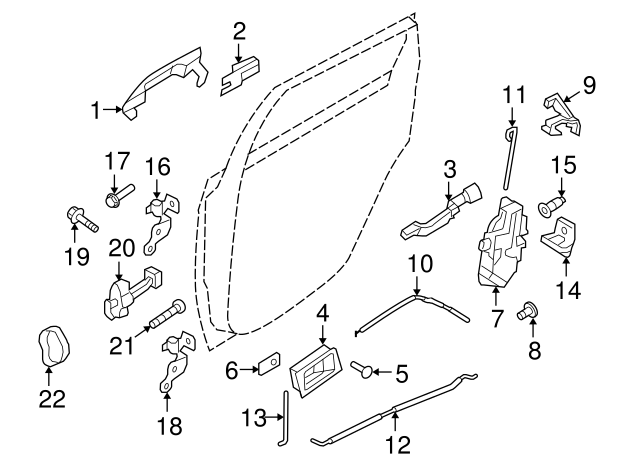 2008-2011 Ford Focus Genuine Ford 08-11 Focus SEL Sedan Coupe Handle ...
