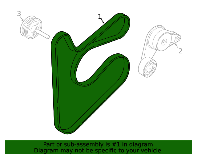 Genuine Serpentine Belt for 2021-2024 Hyundai | Part# 25212-2JTA0 ...