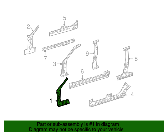 204-630-56-10 - Hinge Pillar 2008-2014 Mercedes-Benz | Mercedes-Benz ...