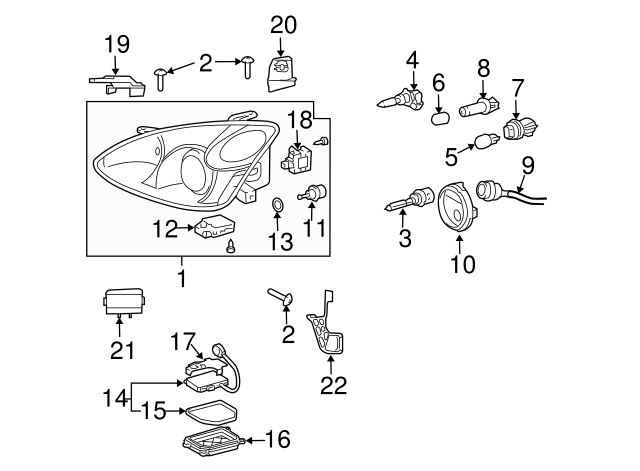 2004-2009 Lexus Repair Bracket 81193-48030 | OEM Parts Online