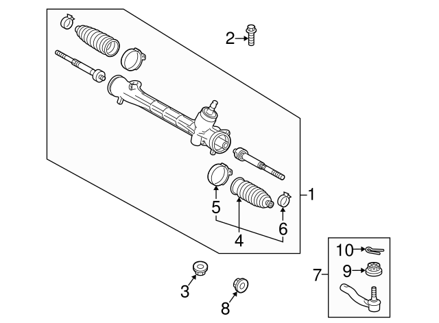 45535-49015 - Tie Rod Boot - 2008-2020 Toyota | OEM Genuine Toyota Parts