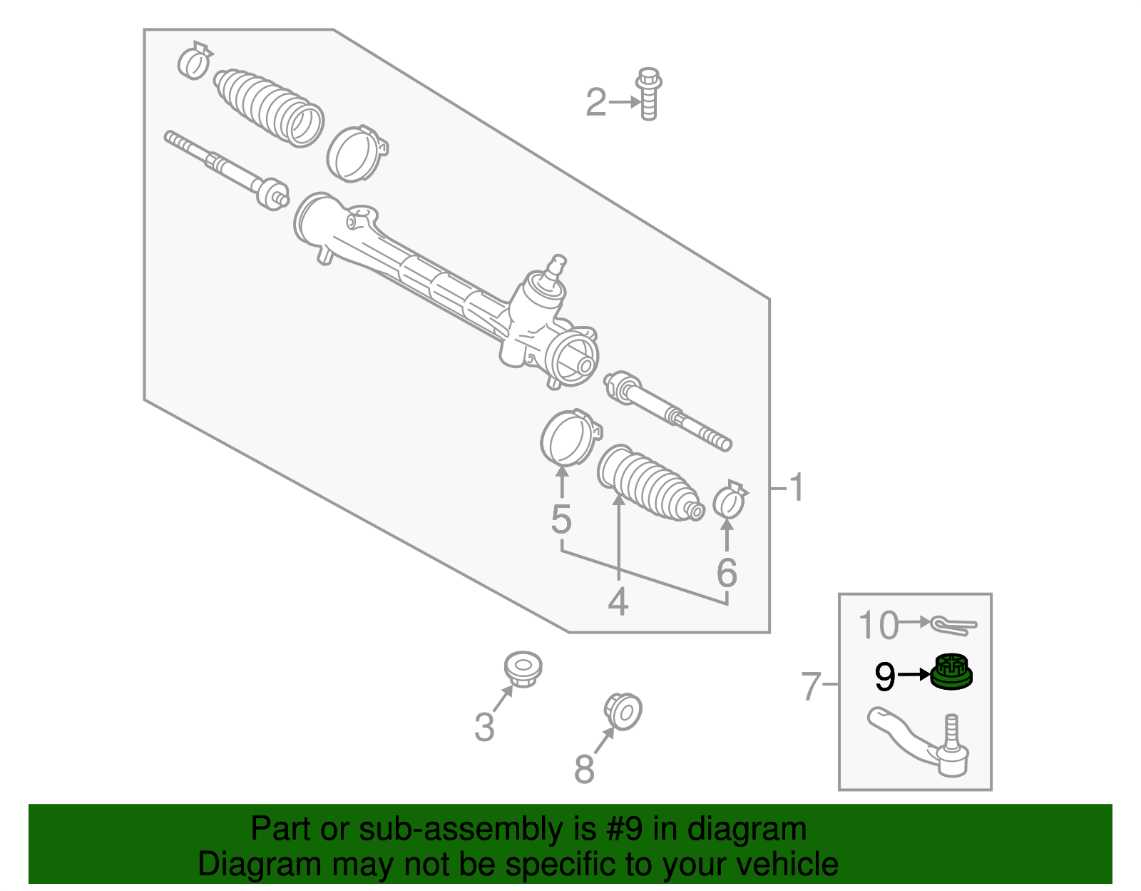 Genuine Toyota Steering Tie Rod Nut (Left, Right, Front, Upper) part ...