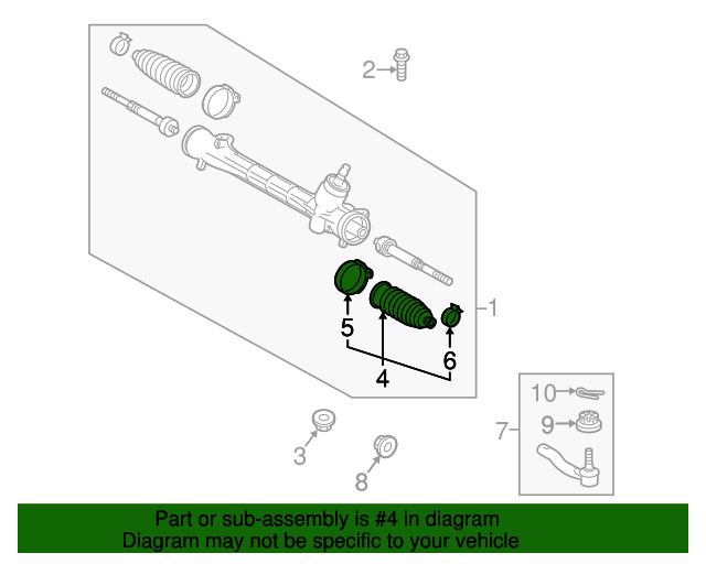 45535-49015 - Tie Rod Boot - 2008-2020 Toyota | OEM Genuine Toyota Parts