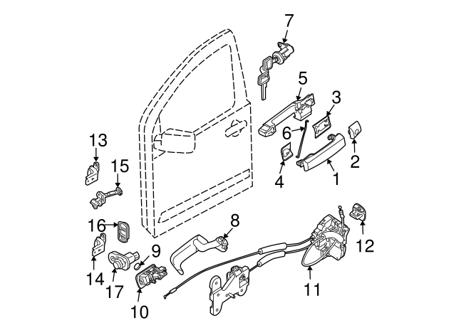 80401-ZJ00A - Lower Hinge 2000-2021 Nissan | Nissan Parts & Accessories ...
