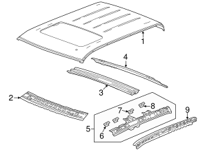 2014-2019 GM Roof Panel 23102006 GM | GMPartsDirect.com