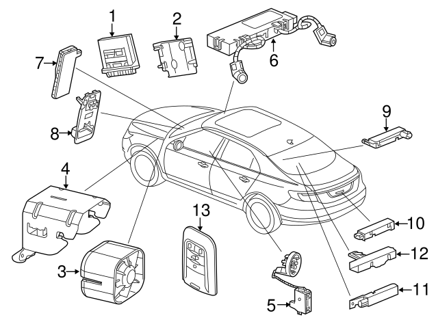 Genuine Anti-Theft Control Unit for 2010-2011 Saab 9-5 | Part# 13504287 ...