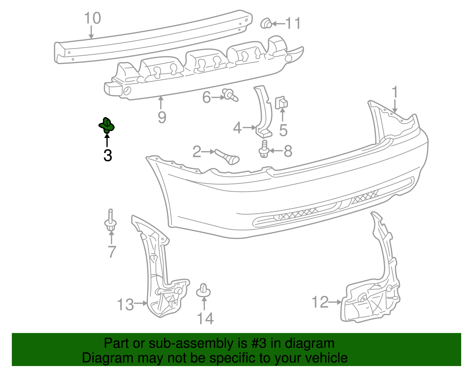 52197-53010 - Bumper Cover Bracket 2001-2005 Lexus IS300 | Longo Lexus ...