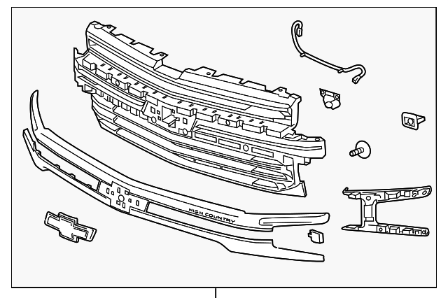 2020-2022 Chevrolet Front Grille 84699840 GM | GMPartsDirect.com