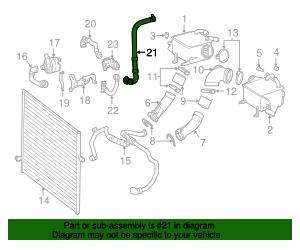 222-501-36-91 - Engine Coolant Hose 2015-2019 Mercedes-Benz | Mercedes ...
