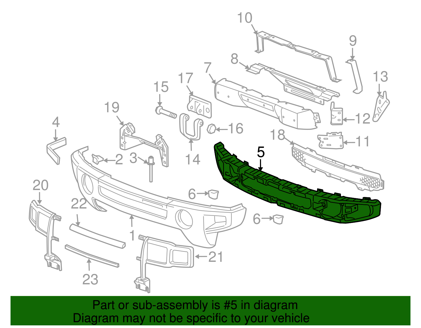 2006-2010 Hummer Front Bumper Intermediate Filler 15264944 | Shop ...