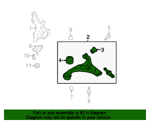 54501-2H000 - Lower Control Arm 2007-2012 Hyundai Elantra | Hyundai ...