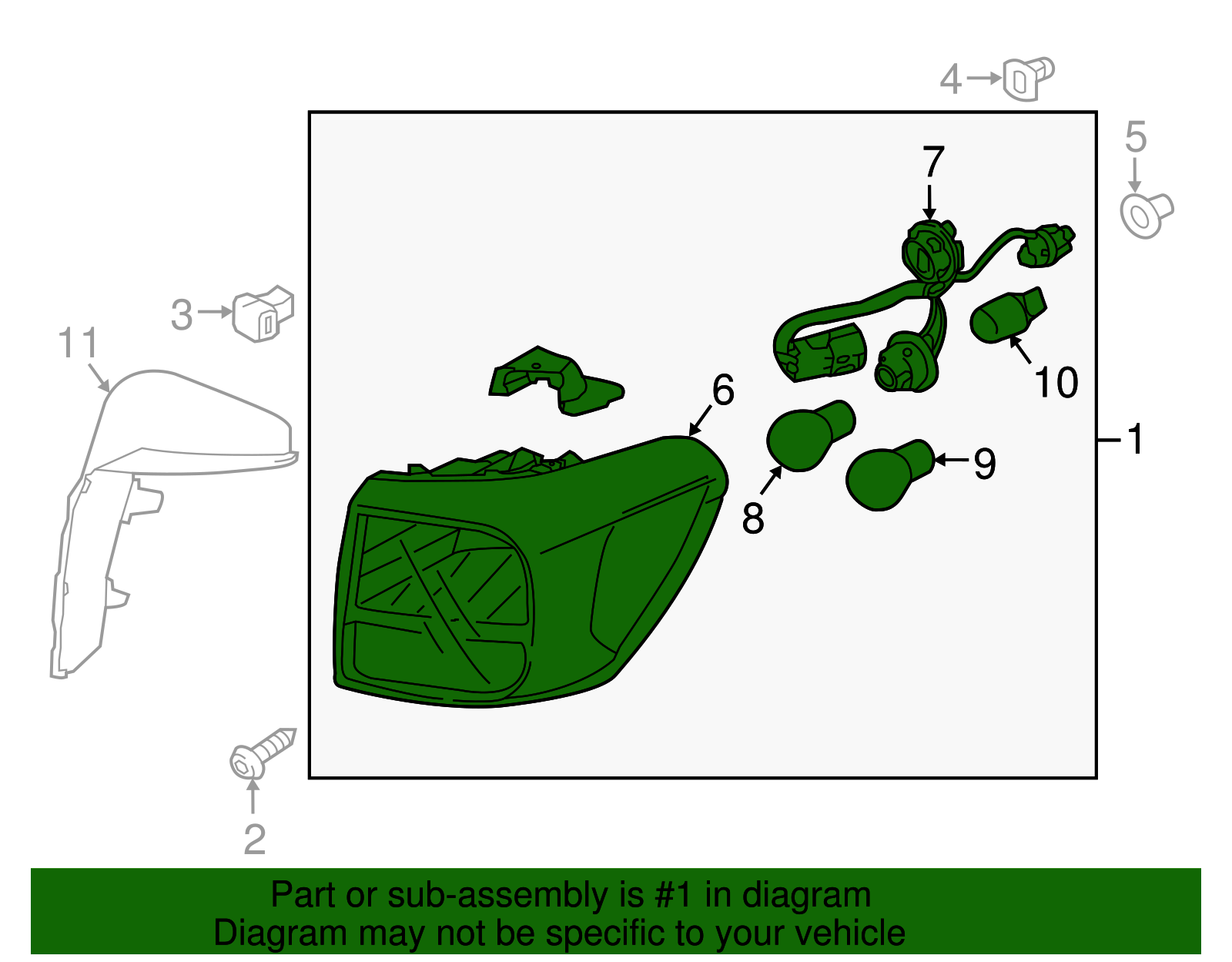 2015-2016 Kia Sedona Tail Lamp Assembly 92401-A9020 | OEM Parts Online