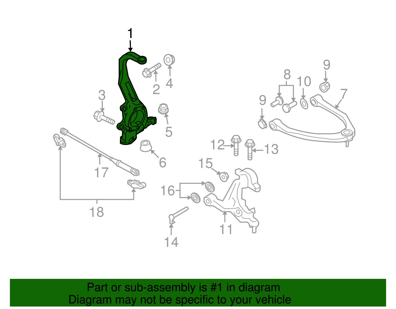 2009-2025 Nissan Knuckle 40014-4GA0A | ZEIGLER NISSAN OF ORLAND PARK