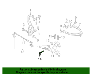 2009-2024 Nissan Suspension Control Arm Bolt 54580-EG00A ...