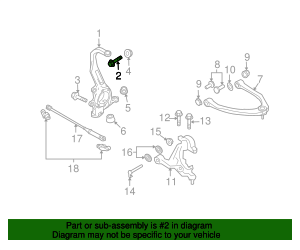 2009-2025 Nissan Knuckle Upper Bolt 40178-EG06C | Nissan Parts Central