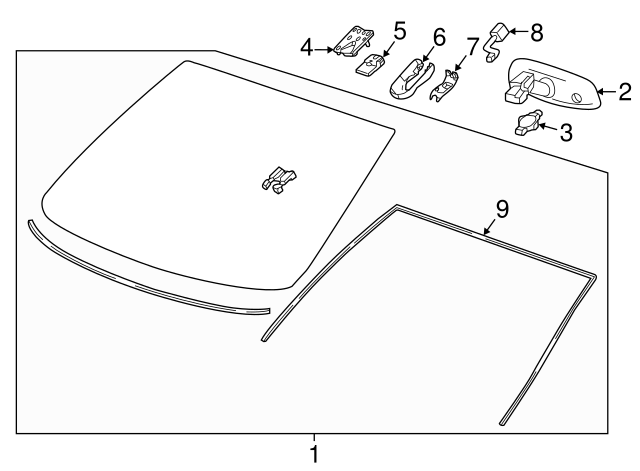 84878078 - Black Windshield Multifunction Sensor Mount Bracket Cover ...